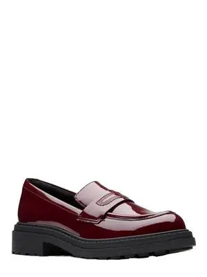 Clarks Orinoco Edge Loafer Burgundy Patent