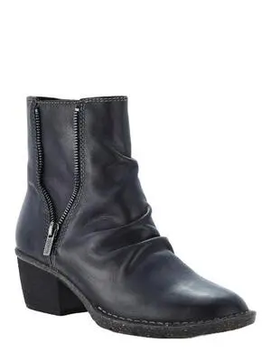 Clarks Kastela Zip-up Bootie - Black Leather