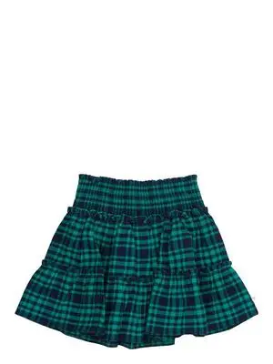 RUFFLEBUTTS Smocked Twirl Skirt - Hayden Plaid