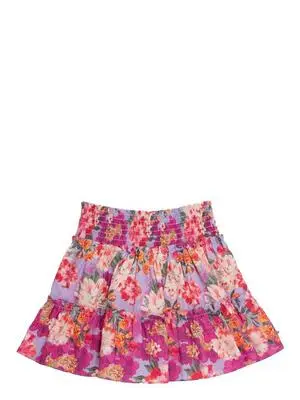 RUFFLEBUTTS Smocked Twirl Skirt Lavender Valley