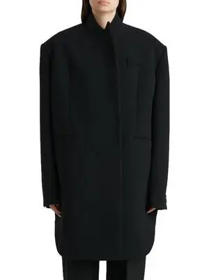 Khaite Comelle Crepe Coat - Black