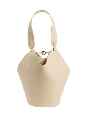 Khaite Mini Lotus Leather Tote Bag - Dark Ivory 445