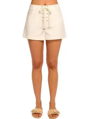 Ramy Brook Alba Cotton-blend Shorts - Ivory