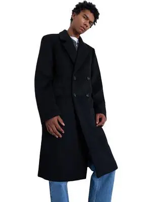 TOPMAN Double-Breasted Overcoat