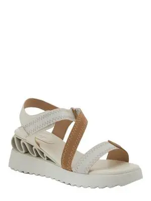 SPRING STEP SHOES Coolbeans Wedge Slide Sandal - Beige Multi