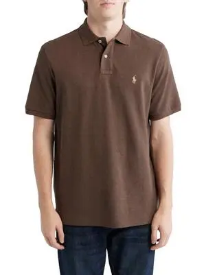 Polo Ralph Lauren The Iconic Cotton Mesh Polo Nutmeg Brown Heather