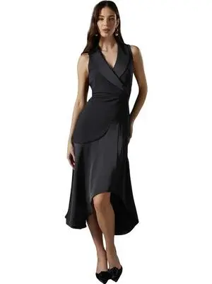 Coast Tux Sleeveless Midi Dress - Black