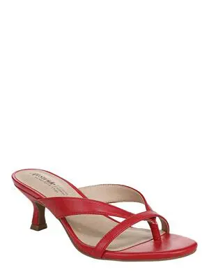 LIFESTRIDE Navine Kitten Heel Flip Flop - Fire Red