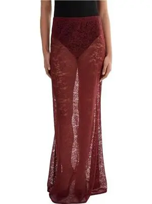 LAMARQUE Ren Lace Maxi Skirt - Vamp