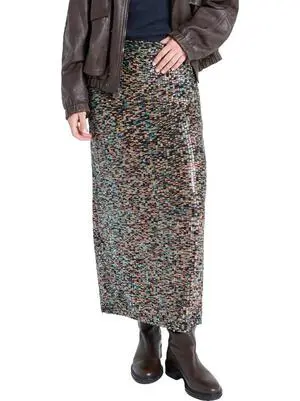TWP Sylkie Sequin Silk Skirt Dark Chocolate