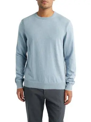 JACK VICTOR Grassi Cotton & Cashmere Crewneck Sweater - Light Blue