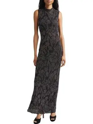 Veronica Beard Sylven Beaded Maxi Dress - Black