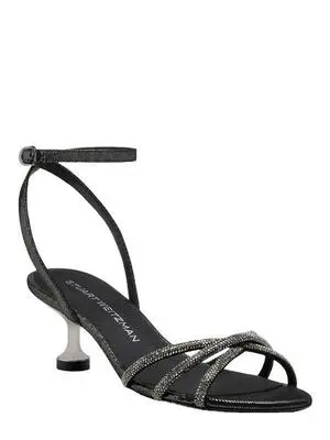 STUART WEITZMAN Nudistini Shine Sandal - Graphite/gunmetal