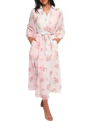 PETAL & PUP Juni Print Long Sleeve Maxi Dress - Floral