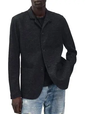 Rag & Bone Prospect Cotton & Wool Twill Jacket - Dark Grey