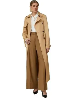 Karen Millen Tailored Classic Belted Trench Coat - Camel