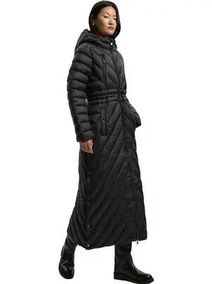 Karen Millen Lightweight Packable Maxi Coat - Black