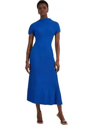 Karen Millen Stitch Detail Knit Midi Dress - Cobalt