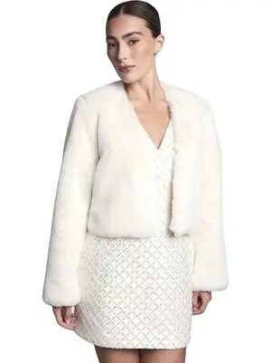 Coast Edge To Edge Faux Fur Coat - Ivory