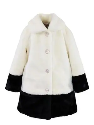 WIDGEON Faux Fur Snap Front Coat - Vanilla Puff