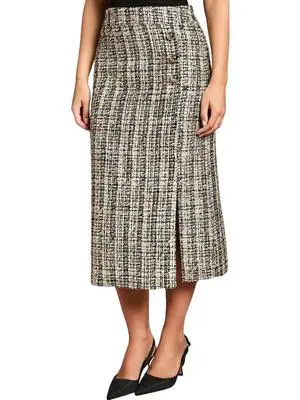 COAST Sequin Tweed Midi Skirt