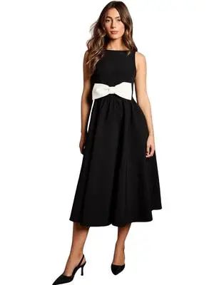 Coast Sleeveless Bow Midi Dress - Mono