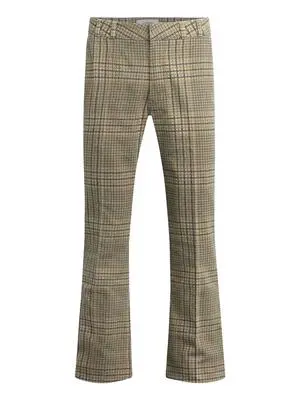 Hudson Jeans Walker Cotton Check Flare-leg Trousers - Plaid