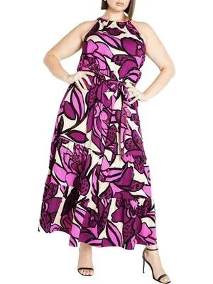 City Chic Felicity Floral Maxi Dress - Print