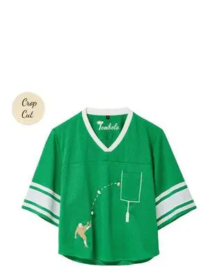 TOMBOLO Relaxed Crop Cut Jersey Green
