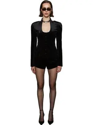 ET OCHS Vaud Velvet Jacket - Black
