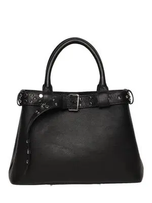 Walter Baker Brooks Studded Leather Satchel - Black