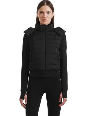 Rudsak Cassa Light Down & Neoprene Crop Jacket - Black
