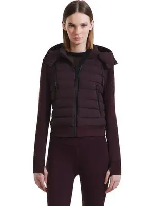 Rudsak Cassa Light Down & Neoprene Crop Jacket - Bordeaux