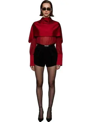 ET OCHS Theo Velvet Shorts - Black