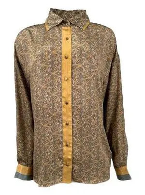 MONZLAPUR Paisley Print Long Sleeve Shirt - Mustard