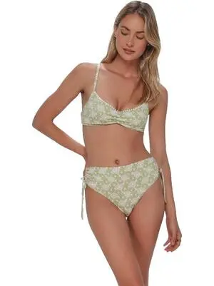 SWIM SYSTEMS Pom Pom Sylvia Bralette Bikini Swimsuit Top - Cactus Flower