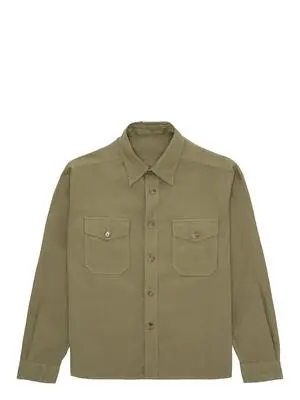 FORTELA Kenny Twill Cotton Overshirt Sage