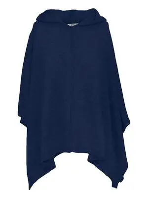 MONTICELLI CASHMERE Cashmere Hoodie Poncho - Night Blue