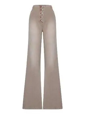 PCFG Pure Cotton Flare Denim Pant - Blue