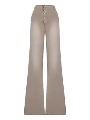 PCFG Pure Cotton Flare Denim Pant - Blue