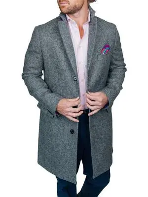 KOY CLOTHING Long Sleeve Wool Collared Coat - Grey