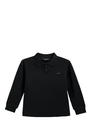 MOUSTACHE Long Sleeve Polo Shirt - Black