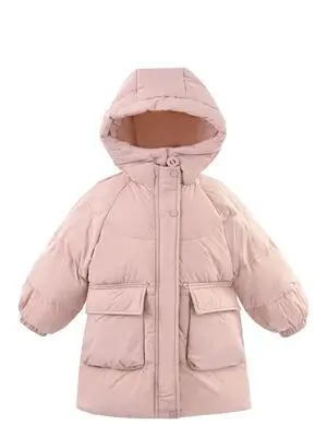 MIMI TUTU Heart-quilted Puffer Jacket - Pink