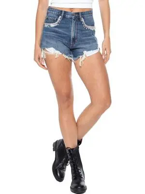 BLUE REVIVAL Brightest Gem Denim Shorts - Bora Bora