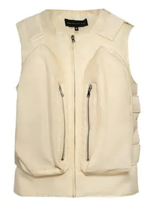 WHO DECIDES WAR BY EV BRAVADO Organza Bullet Point Vest - Tan