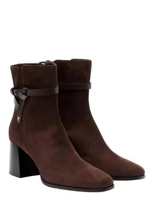 JIMMY CHOO Lawton 65 Suede Ankle Boots - Brown