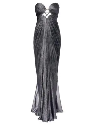 MARIA LUCIA HOHAN Julieta Draped Gown - Silver