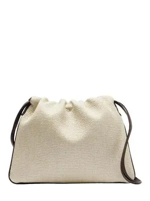 Brunello Cucinelli Mini Canvas Crossbody Bag - Beige