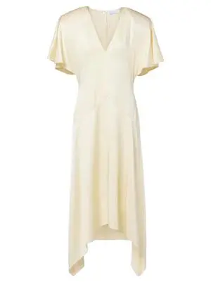 Stella McCartney Satin Midi Dress - White