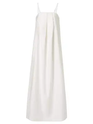 ADRIANA DEGREAS Solid Voluminous Draped Cotton Maxi Dress